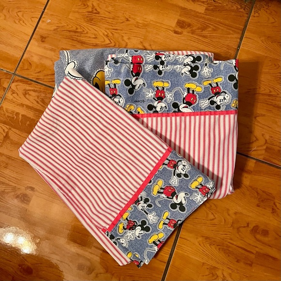 Disney | Pajamas | 4pc Disney Mickey Mouse Sheet Set Blue And Red ...